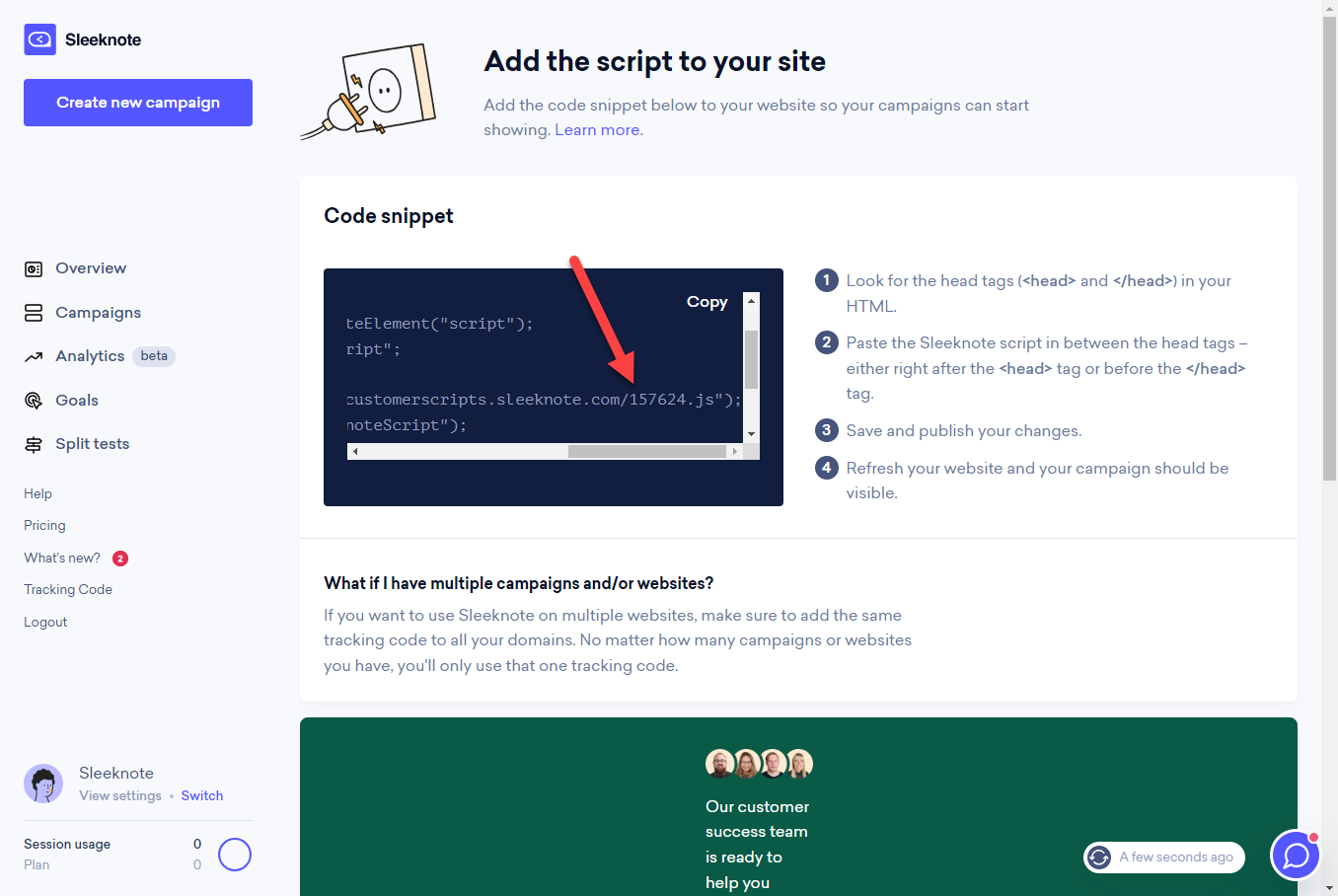 Find Your Customer ID – Sleeknote