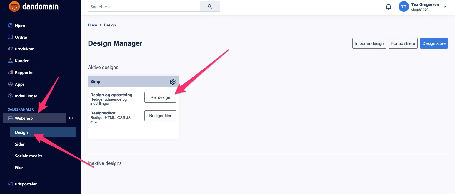 DanDomain – Sleeknote